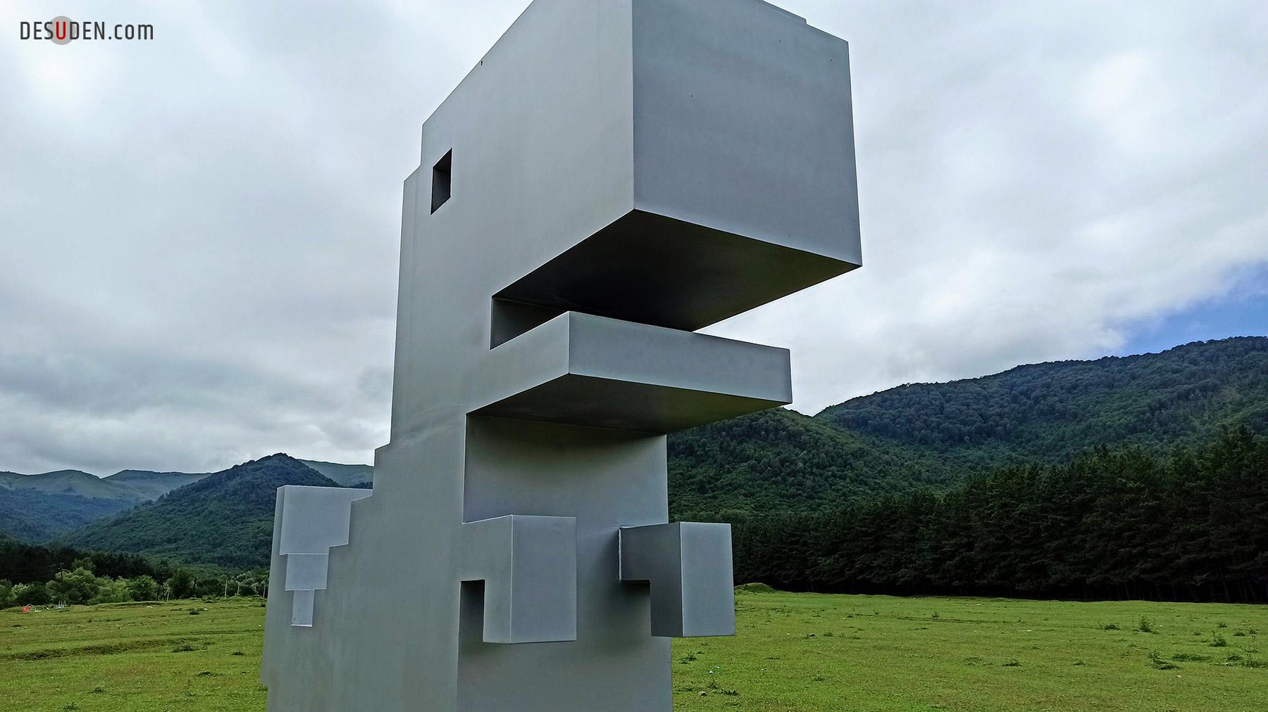 The famous Chrome Dinosaur "No Internet" in Gyulagarak, Armenia ...
